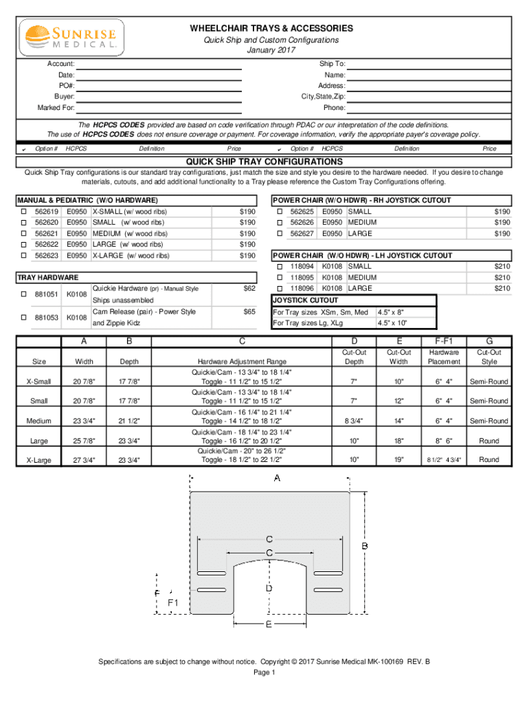 Fillable Online Tray and Accessories Order Form Fax Email Print - pdfFiller