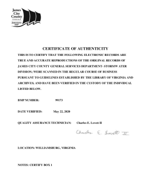 Fillable Online Certification of a True and Accurate Copy of an ...