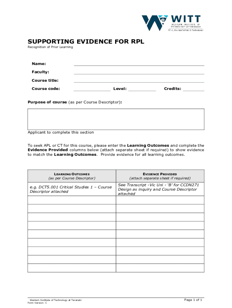 Fillable Online application-form-for-the-credit-exemption-based-on-rpl ...