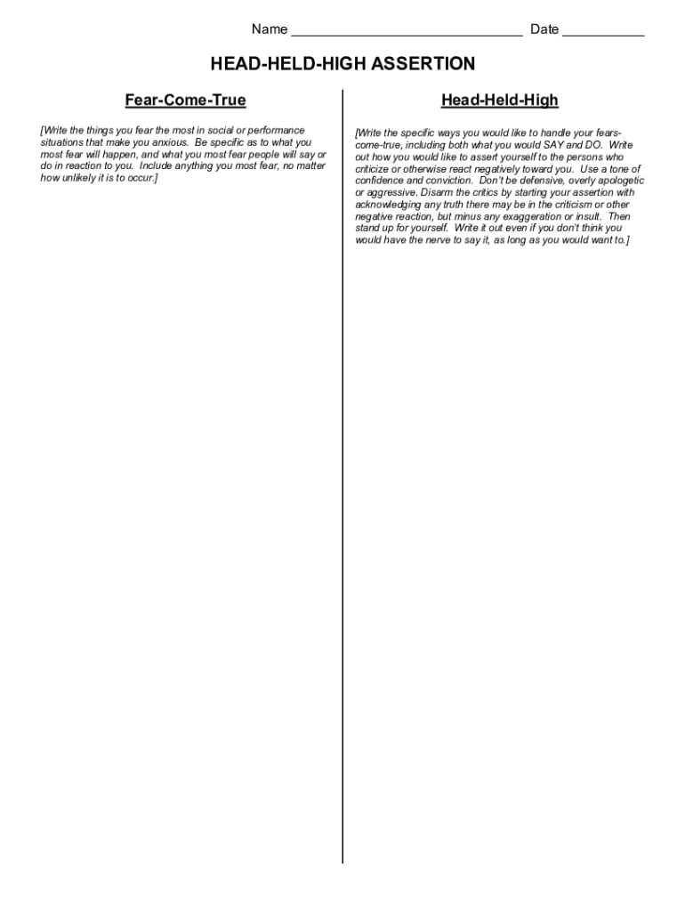 Fillable Online Head Held High-sample.pdf Fax Email Print - pdfFiller