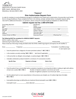 Fillable Online dvha vermont Get the free medicaid illinois prior ...