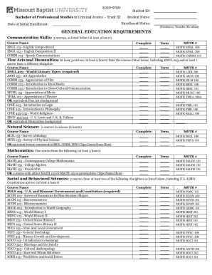 Fillable Online BPS in Criminal Justice Track III Fax Email Print ...