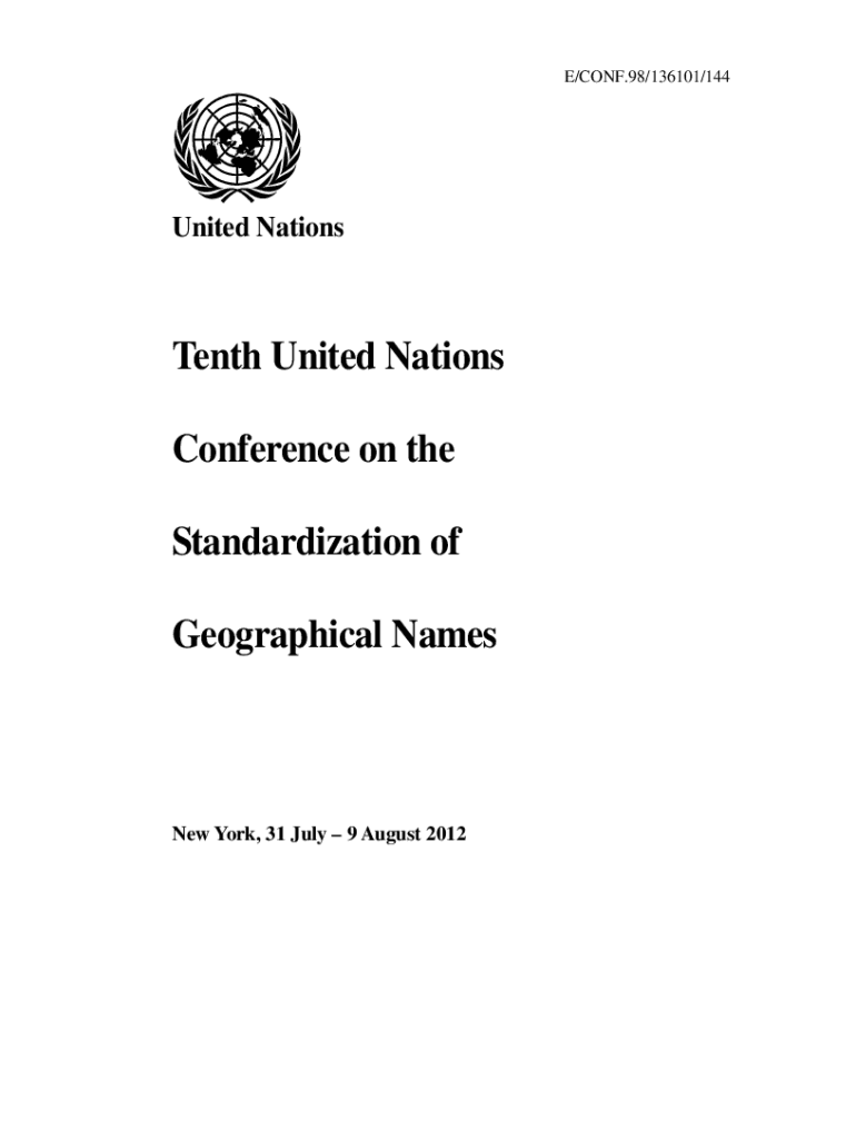 Fillable Online unstats un UNGEGN - United Nations Group of ... - UN ...