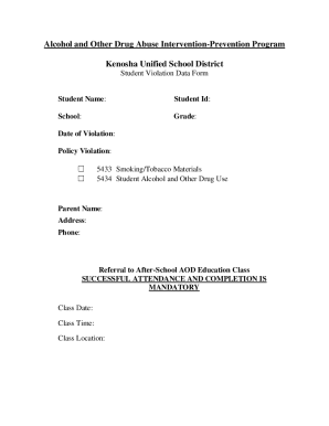 Fillable Online Student Violation Data Form Fax Email Print - pdfFiller