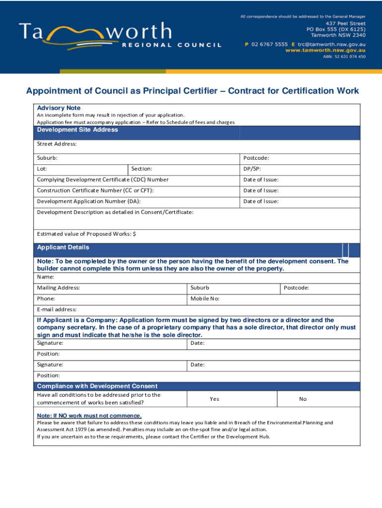Fillable Online Principal Certifying Service Agreement / Contract Fax ...