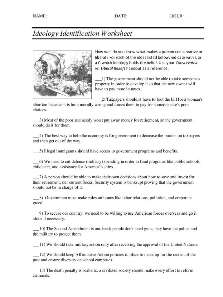 Fillable Online Political Party Identification Worksheet Fax Email Print - pdfFiller