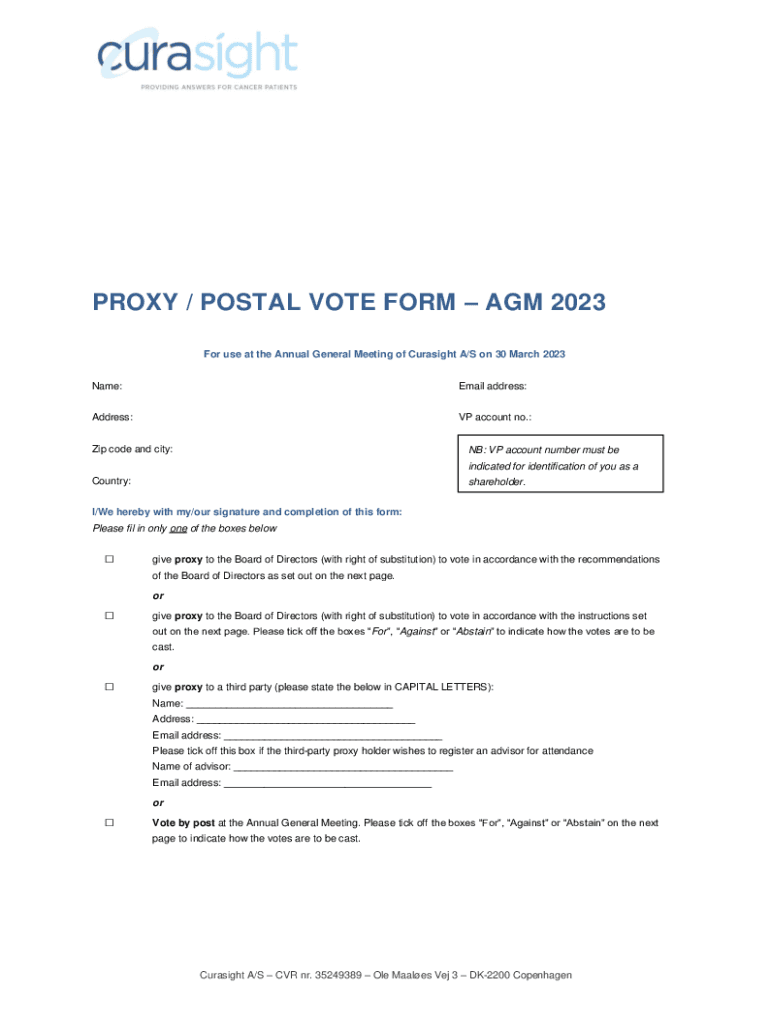 Fillable Online Address: Postal code and city: Country: Acting on ...