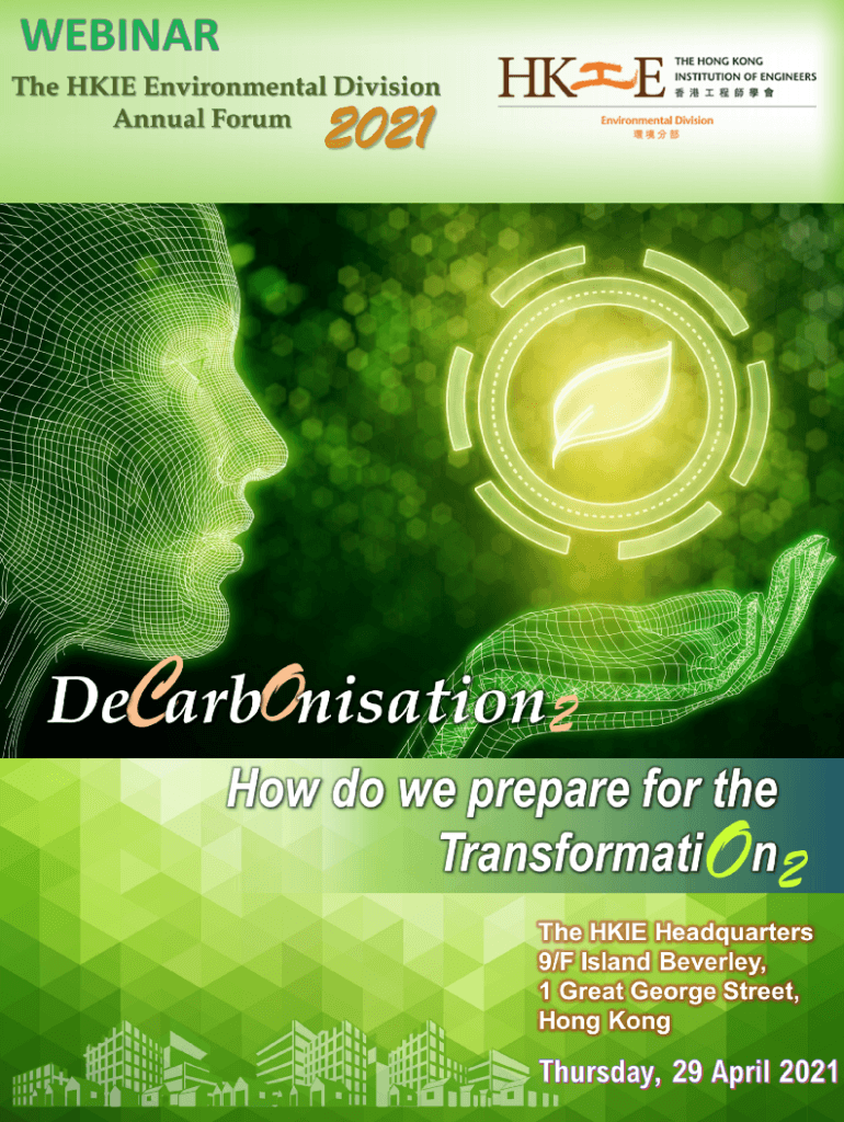 Fillable Online Decarbonisation - How do we prepare for the ...