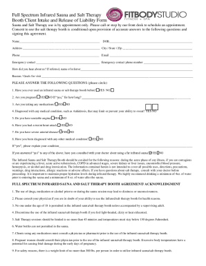 Fillable Online Sauna Consent Form Fax Email Print - pdfFiller