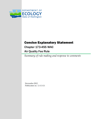 Fillable Online Concise Explanatory Statement Chapter 173-455 WAC, Air ... Fax Email Print ...