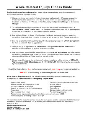 Fillable Online Work-Related Injury/Illness Guide Fax Email Print - pdfFiller