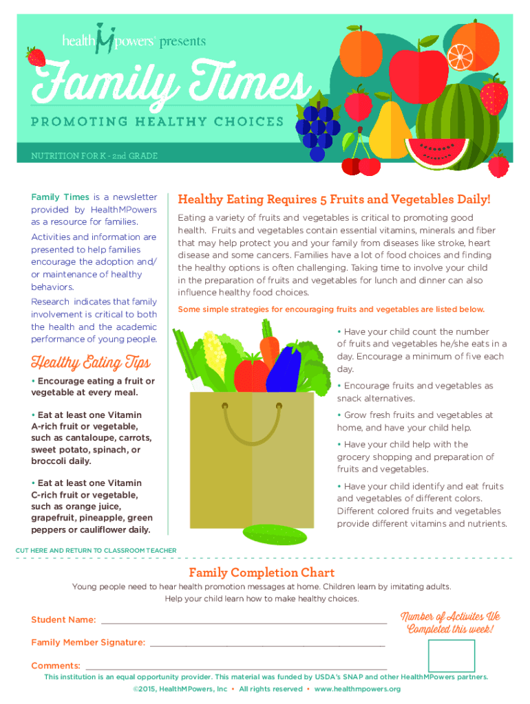 Fillable Online Healthy Eating Requires 5 Fruits and Vegetables Daily ...