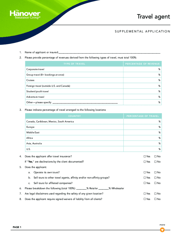 Fillable Online Travel agent Fax Email Print - pdfFiller