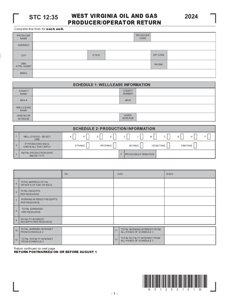 Fillable Online STC 12:35 - West Virginia Tax Division - WV.gov Fax Email Print - pdfFiller