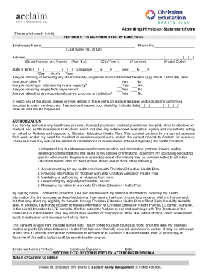 Fillable Online Attending Physician Statement Form Fax Email Print ...