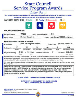 Fillable Online Council Report Forms by Knights of Columbus Fax Email ...