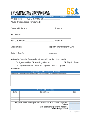 Departmental-GSA-Reimbursement-Request-- ... - gsa ucr Doc Template ...