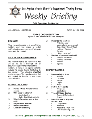 Fillable Online FORCE DOCUMENTATION Fax Email Print - pdfFiller