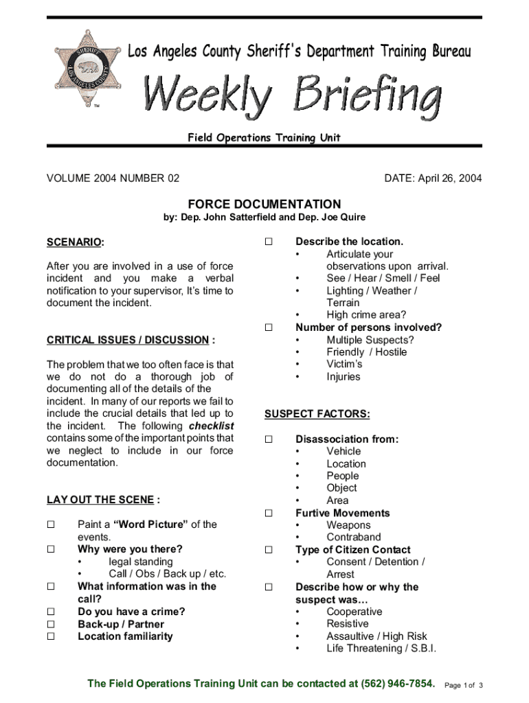 Fillable Online FORCE DOCUMENTATION Fax Email Print - pdfFiller