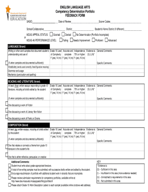 Fillable Online ELA CD Feedback Form Fax Email Print - pdfFiller