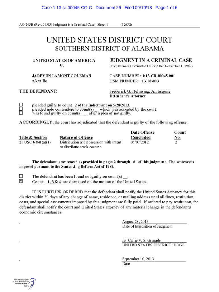 Fillable Online All FormsSouthern District of Alabama - U.S. Courts Fax ...