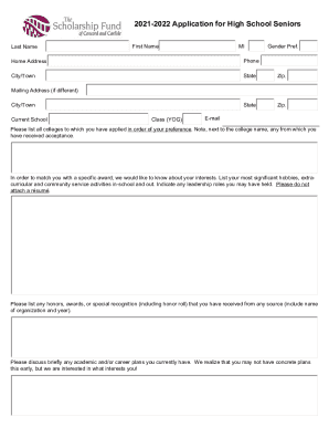 Fillable Online 2021-2022 APPLICATION INSTRUCTIONS FOR HIGH ... Fax Email Print - pdfFiller