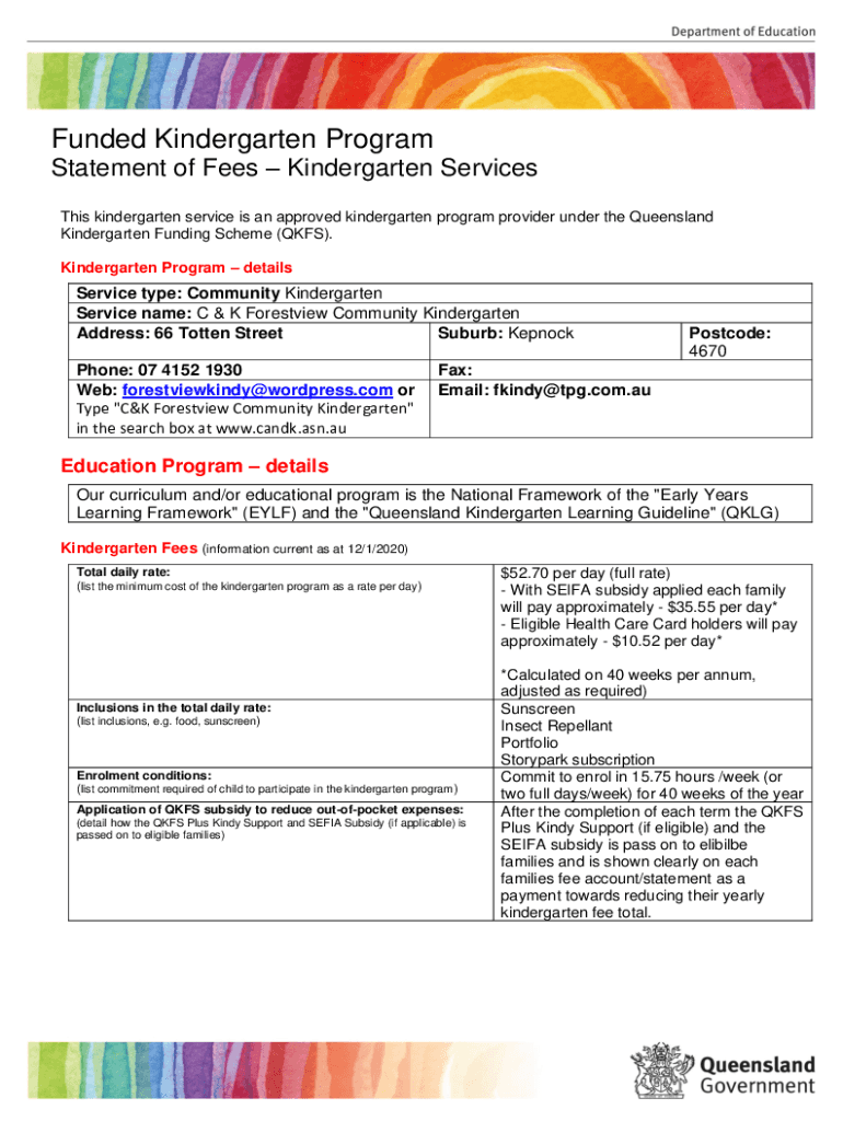 Fillable Online Queensland Kindergarten Funding Scheme (QKFS) resources Fax Email Print - pdfFiller