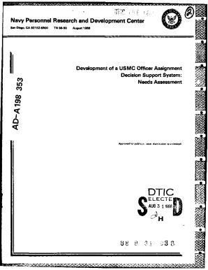 Fillable Online Development of a USMC Officer Assignment Decision ...