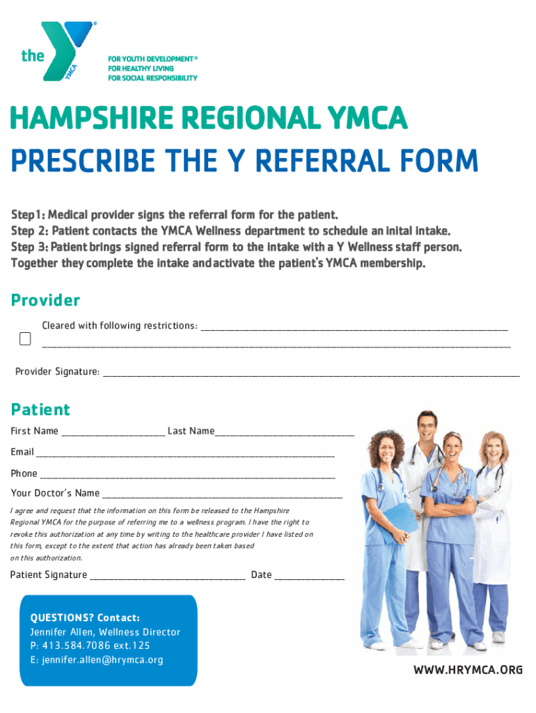 Fillable Online Prescribe the Y Referral Form Fax Email Print - pdfFiller