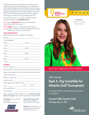 Fillable Online Make a difference for kids during Miracle Week Fax ...