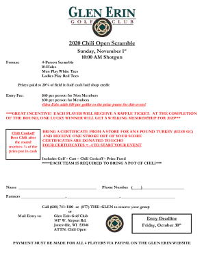 Fillable Online Golf Scramble Format: Rules, Variations & How To Play ...