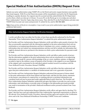 Fillable Online Special Medicaid Prior Authorization (SMPA) Request ...