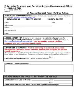 Complete an Access Request (ARF) - ITUMN Doc Template | pdfFiller
