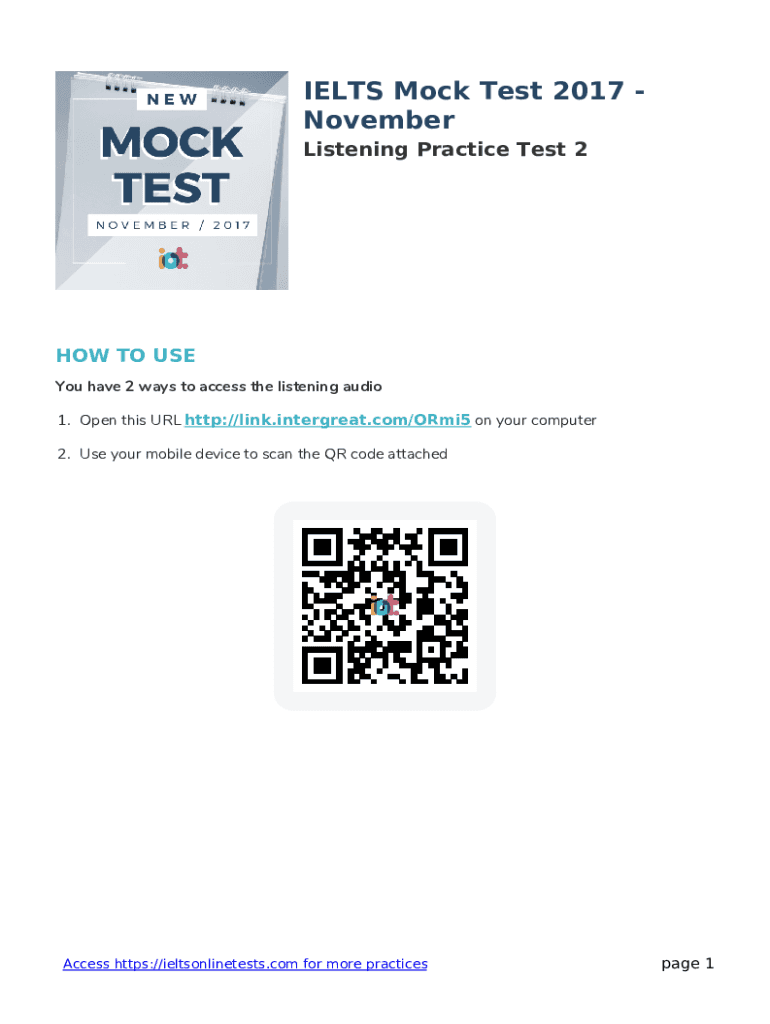 Fillable Online Free online IELTS practice tests - Take IELTS - British ...