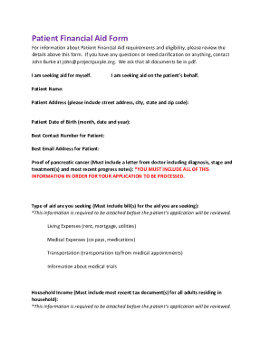 Fillable Online Patient Financial Aid application.docx Fax Email Print - pdfFiller