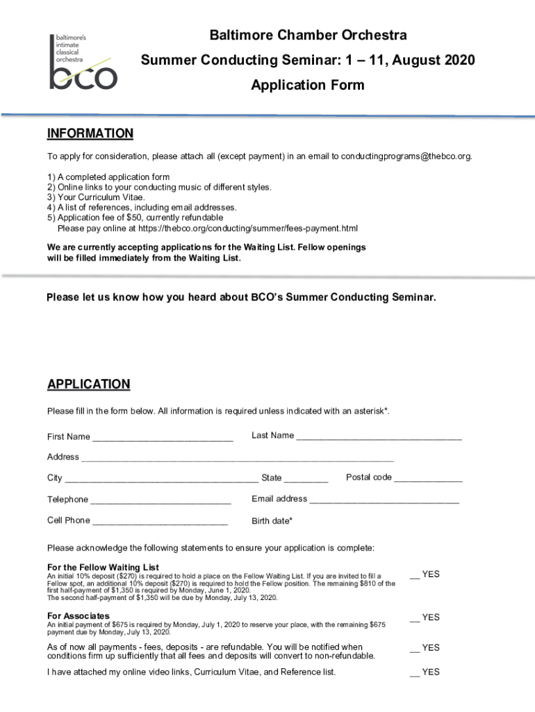 Fillable Online To apply for consideration, please attach all (except payment) in an email to ...