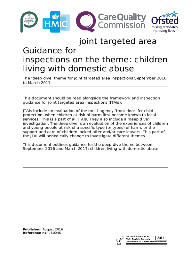 Joint Targeted Area Inspections - Guidance for Professionals Doc ...