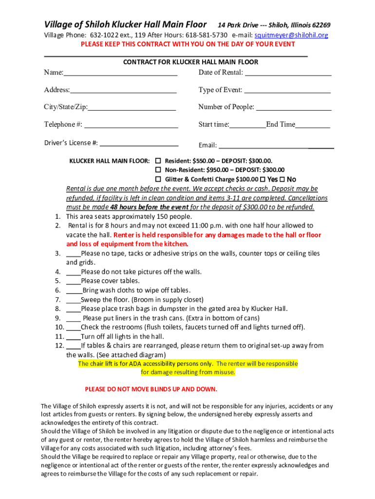 Fillable Online Village of Shiloh, Illinois - Cities and Towns in the ...