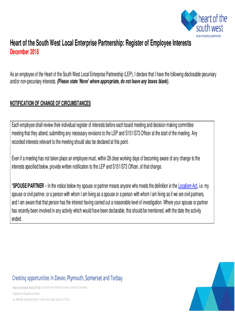 Fillable Online heartofswlep co Heart of the South West local ...
