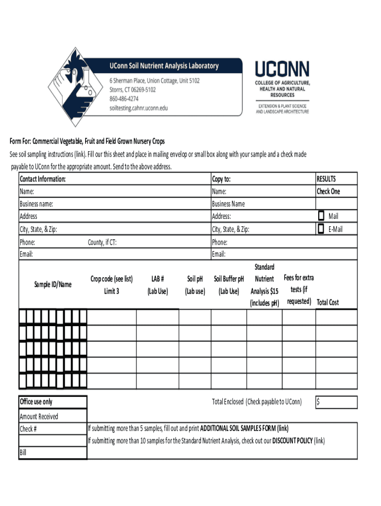 Fillable Online Commercial Vegetable, Fruit and Field Grown Nursery ...