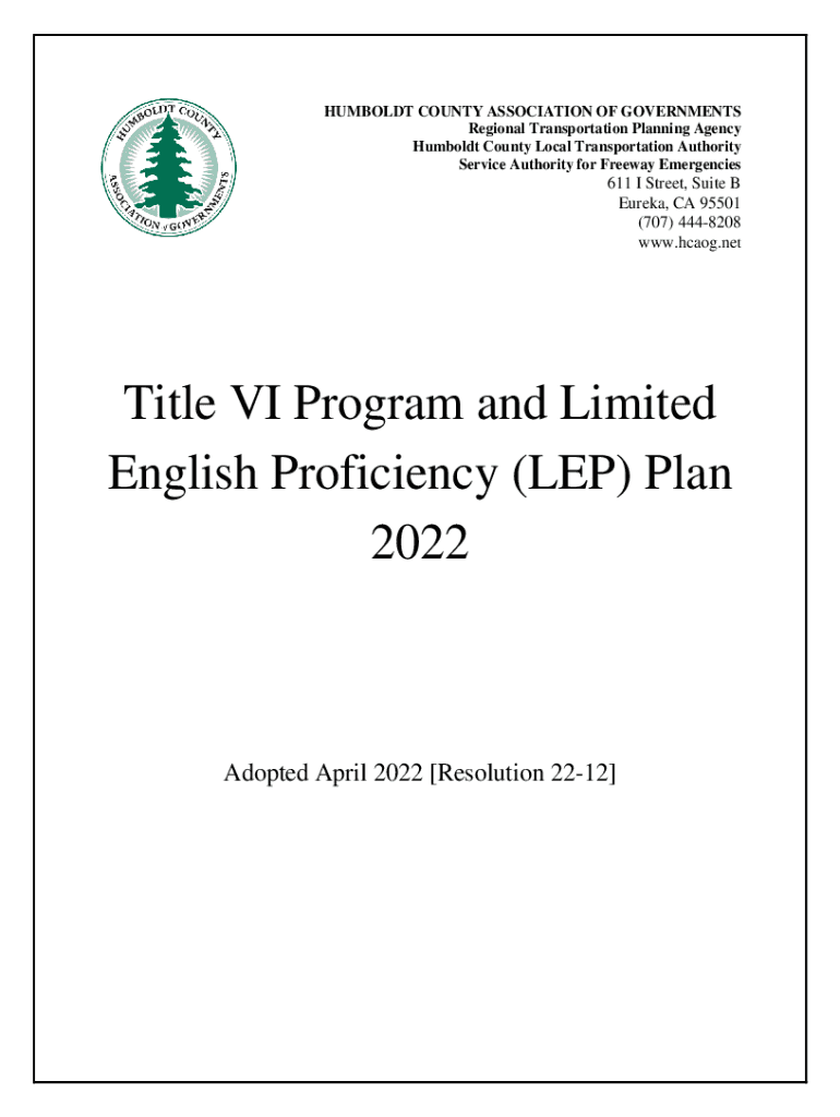 Fillable Online Title VI Program and Limited English Proficiency (LEP ...