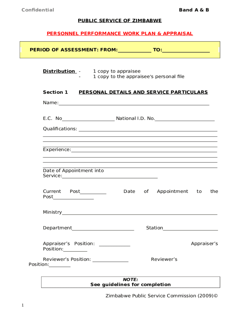 GUIDELINES FOR COMPLETING THE PERSONNEL PERANCE APPRAISAL Doc Template | pdfFiller