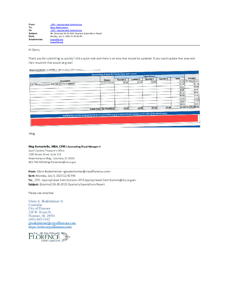 Fillable Online treasurer sc Hi Glenn, Fax Email Print - pdfFiller