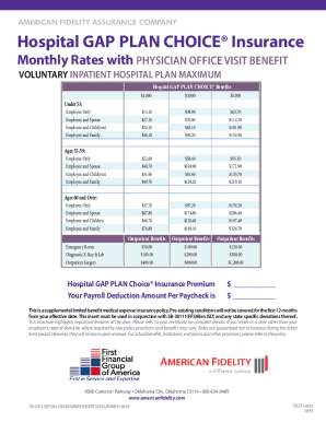 Fillable Online Hospital GAP PLAN CHOICE Insurance Fax Email Print ...