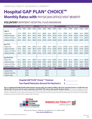 Fillable Online Hospital GAP PLAN CHOICE Fax Email Print - pdfFiller