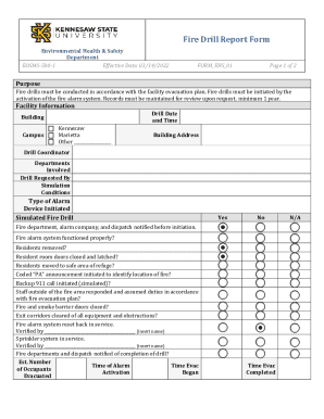 Fillable Online Fire Drill and Safety Forms and Reports Fax Email Print ...