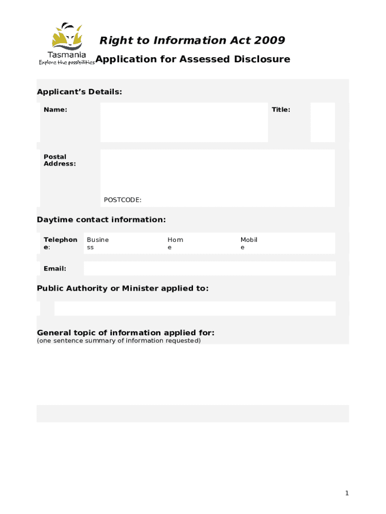RTI Application Doc Template | pdfFiller