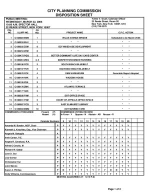 Fillable Online (PDF) CITY PLANNING COMMISSION DISPOSITION SHEET Fax ...