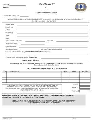 Fillable Online Business License Application BLANK Fax Email Print ...