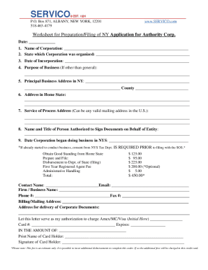 Fillable Online file an Application for Authority - Department of State - NY.gov Fax Email Print ...